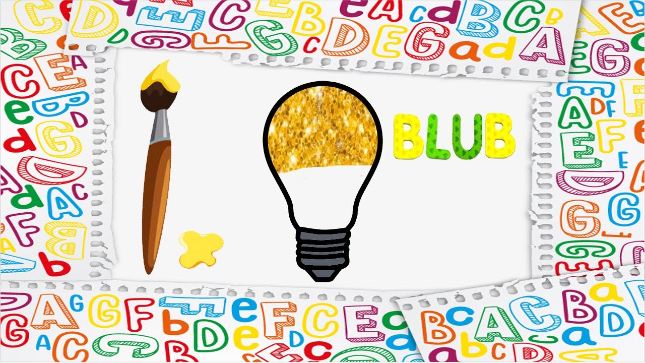 Drawing & Coloring BLUB for Kids | Simple Art for Kids | Little ...