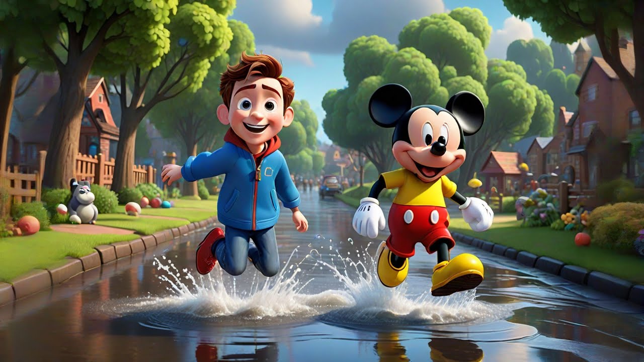 Mickey Mouse & John’s Rainy Day Adventure 🌧️☔️ | KIDS FUN POEM - YouTube