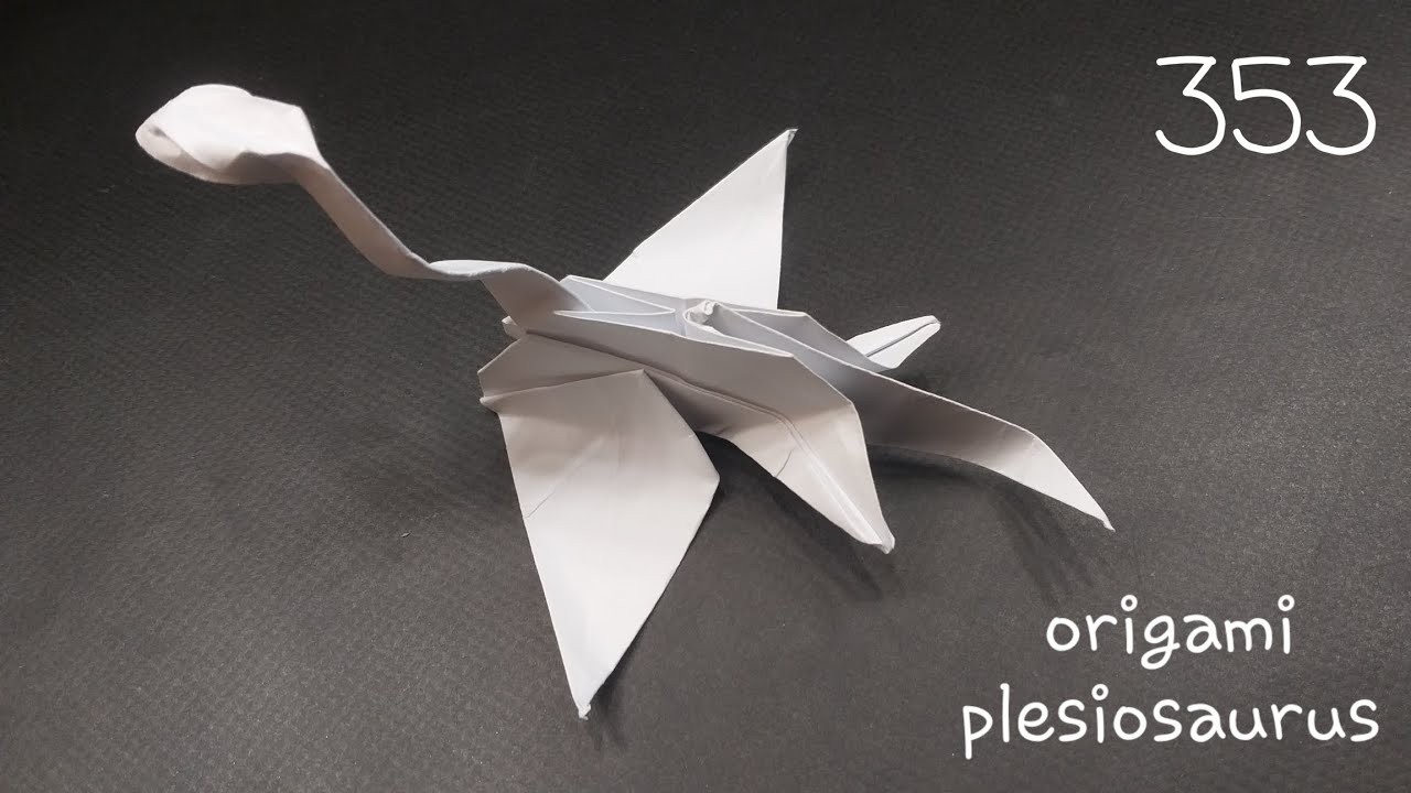 Орігамі плезіозавр origami plesiosaurus - YouTube