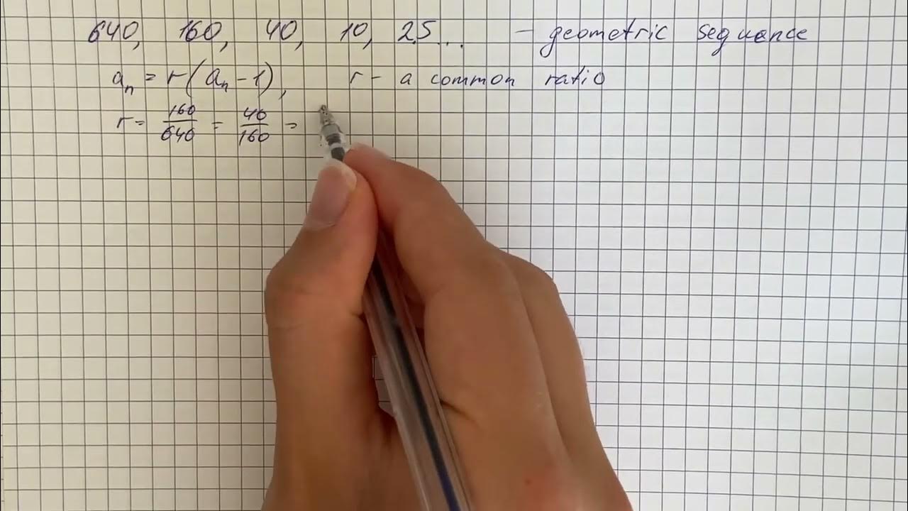 Write the recursive formula for each geometric sequence. 640, 160, 40 ...