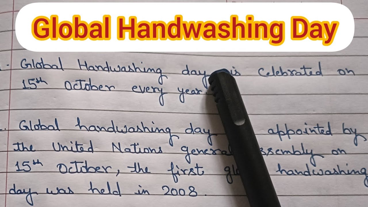 10 Lines On Global Handwashing Day in English|| Global Handwashing ...