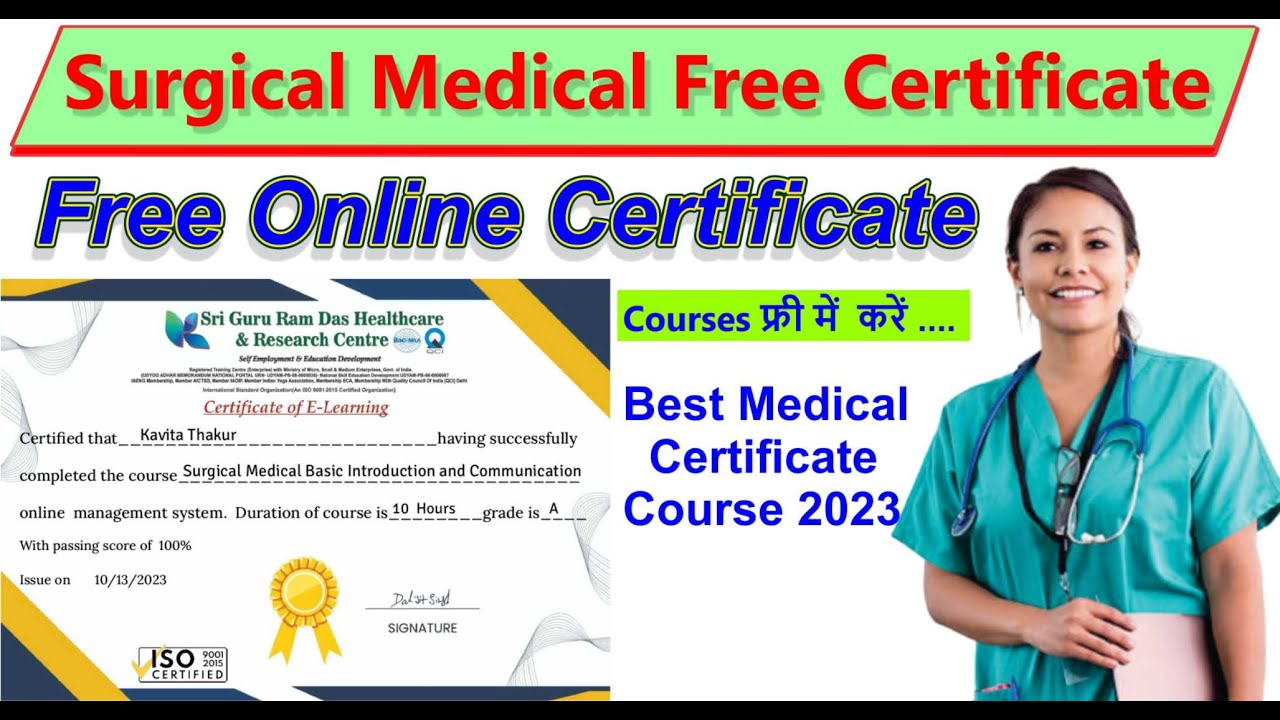 Surgical Medical Free Online Certificate 2023 | free courses online ...