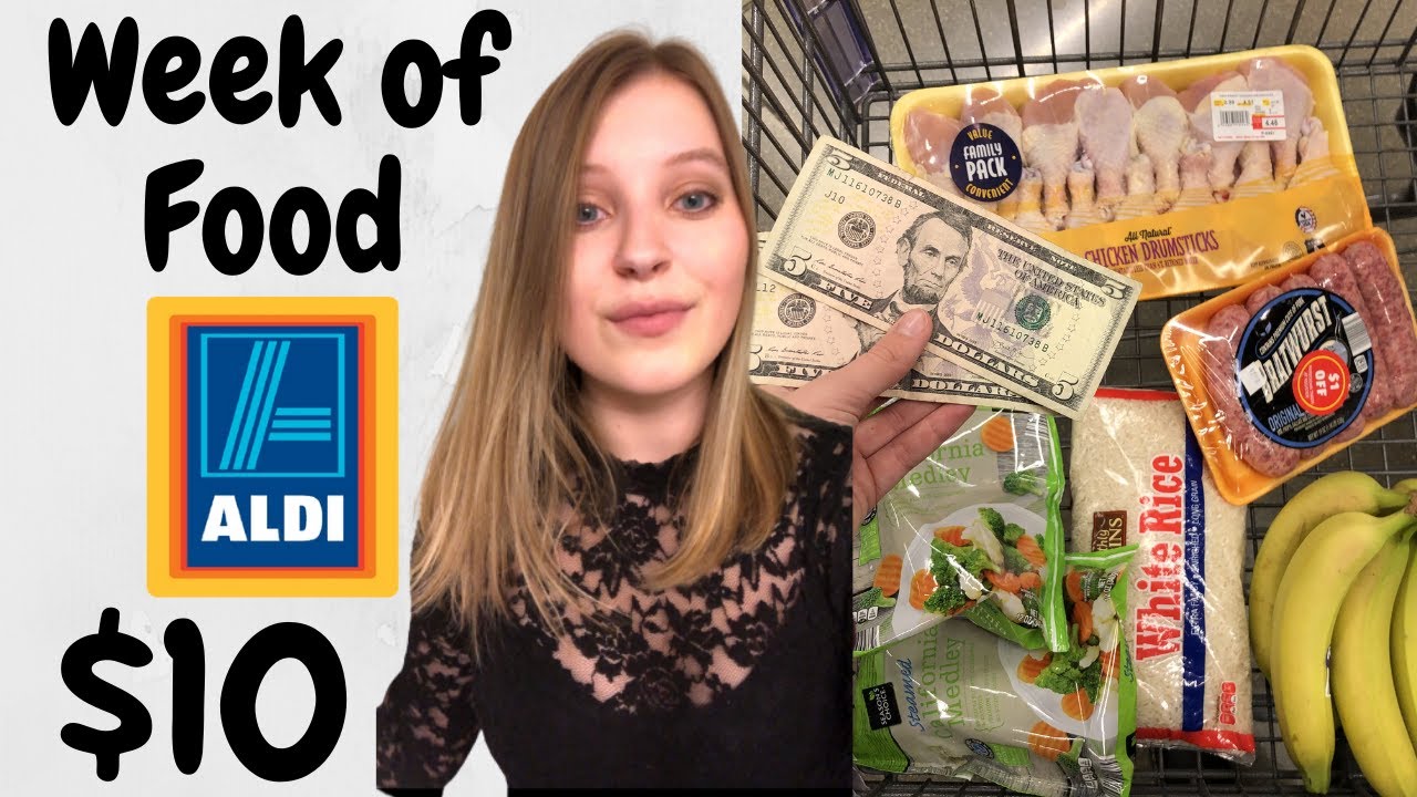 Aldi $10 Weekly Food Challenge: Extreme Budgeting Grocery Haul - YouTube