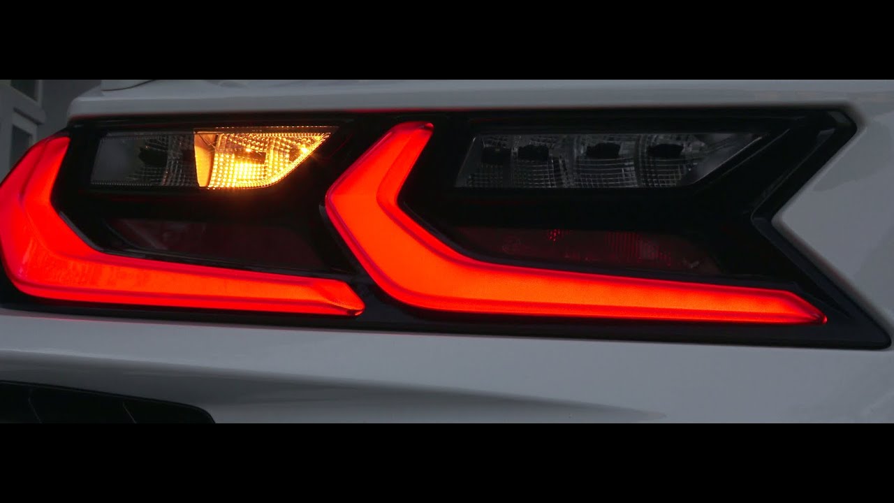 Chevrolet Corvette C8 OEM european rear lamp amber turn - YouTube