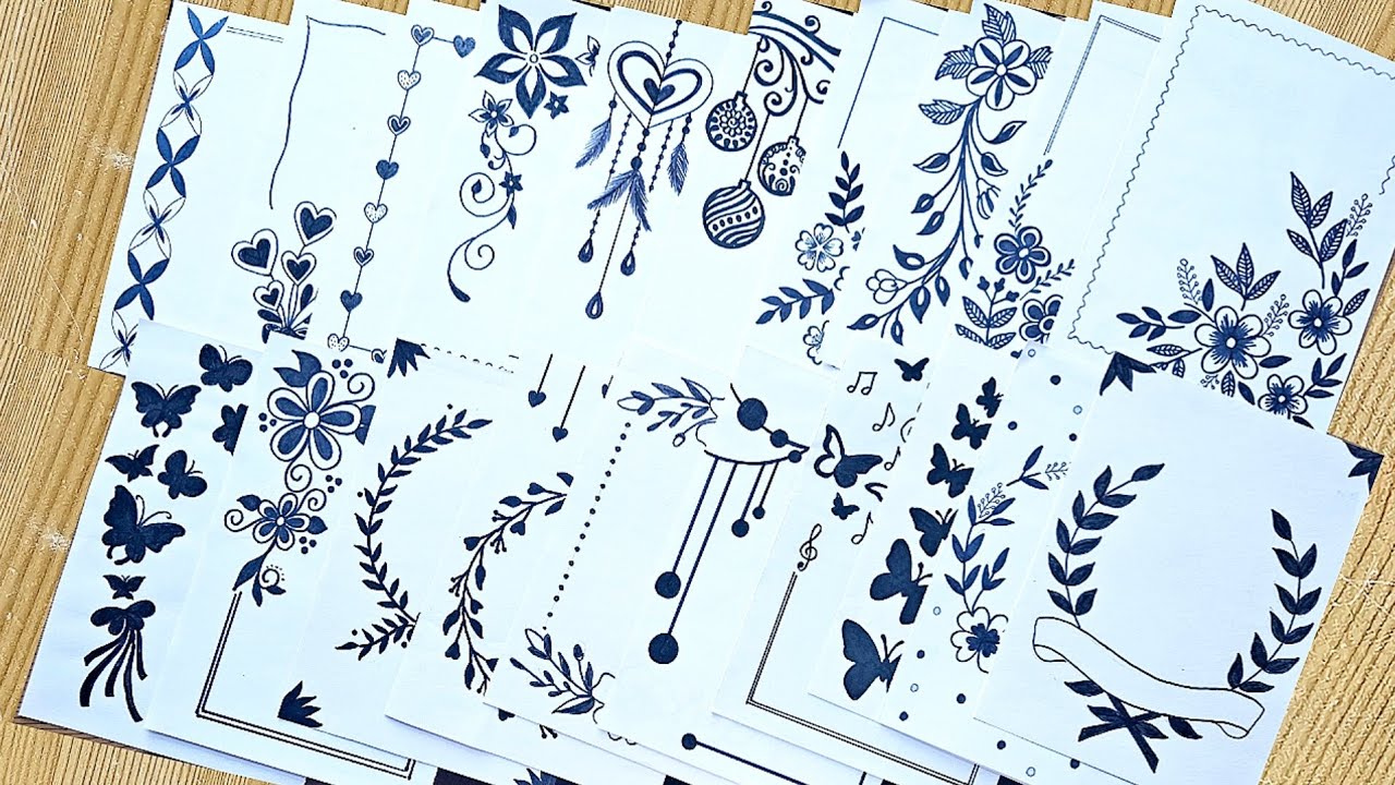 20 Easy and Beautiful Project Borders/Handmade Designs for Assignment ...