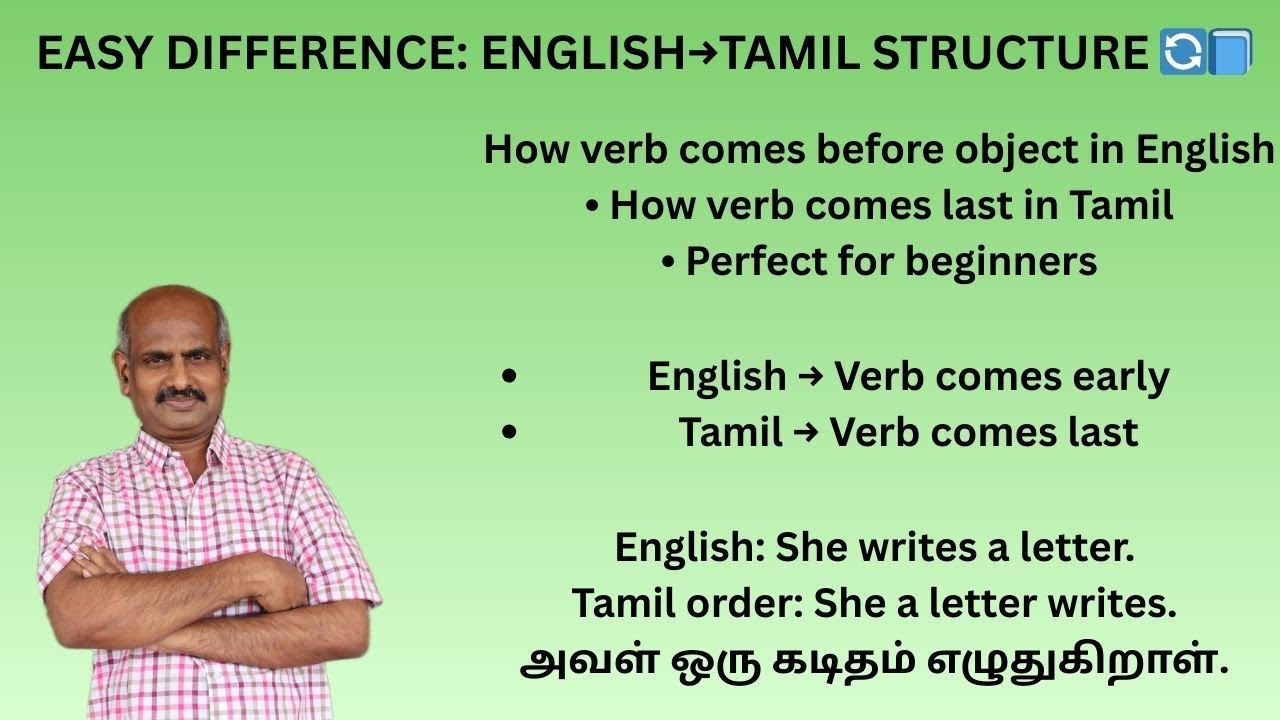 தமிழுக்கும் ஆங்கிலத்துக்கும் உள்ள இன்றியமையாத அடிப்படை வேறுபாடு ...
