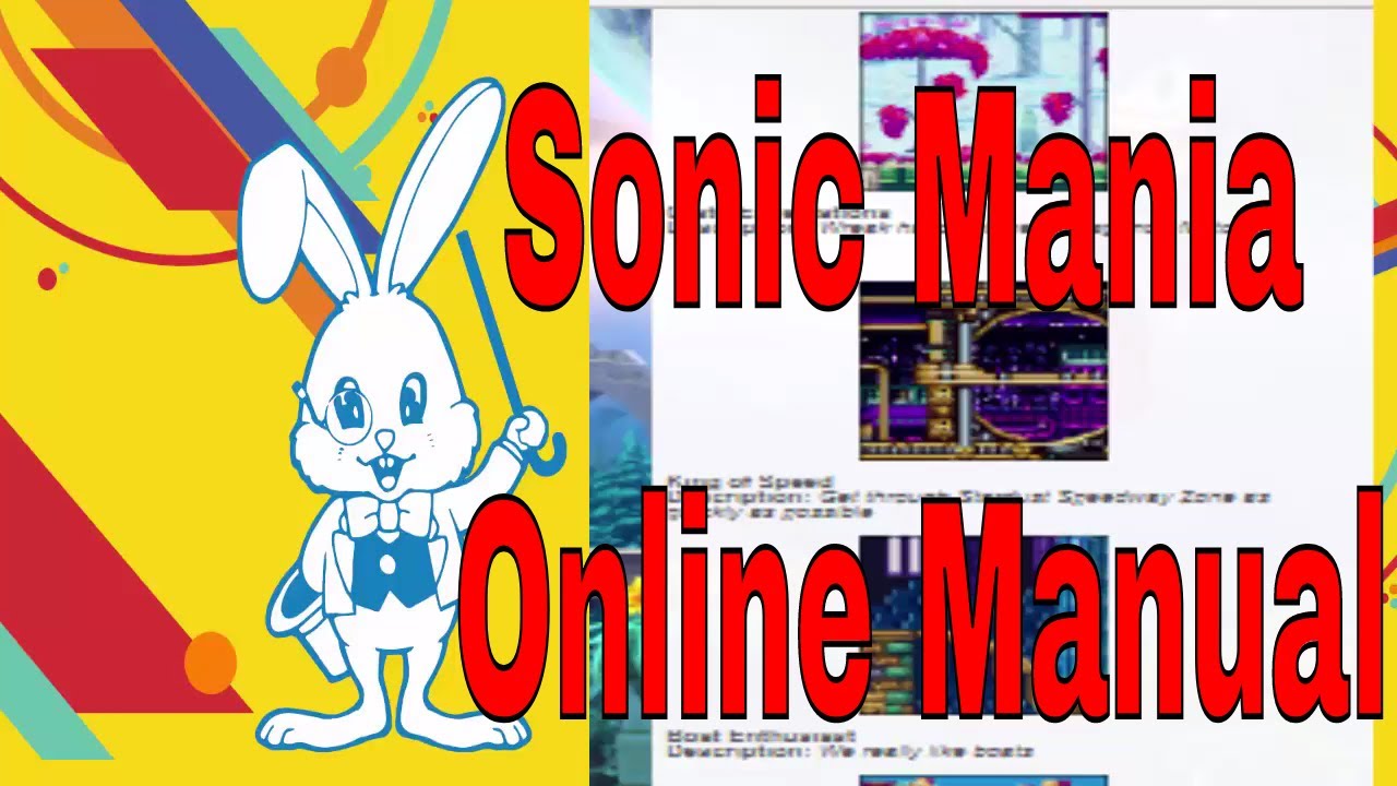 Sonic Mania Achivements Japanese Manual and More - YouTube