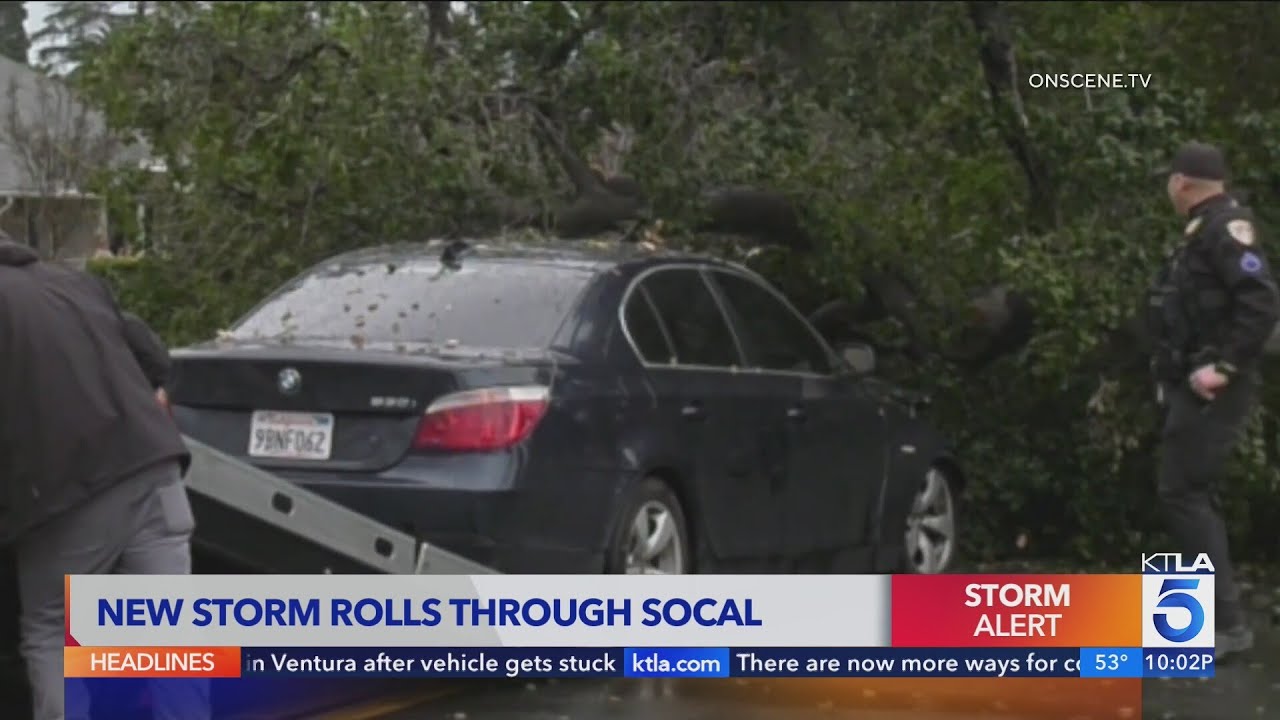 Latest storm damage in Southern California - YouTube