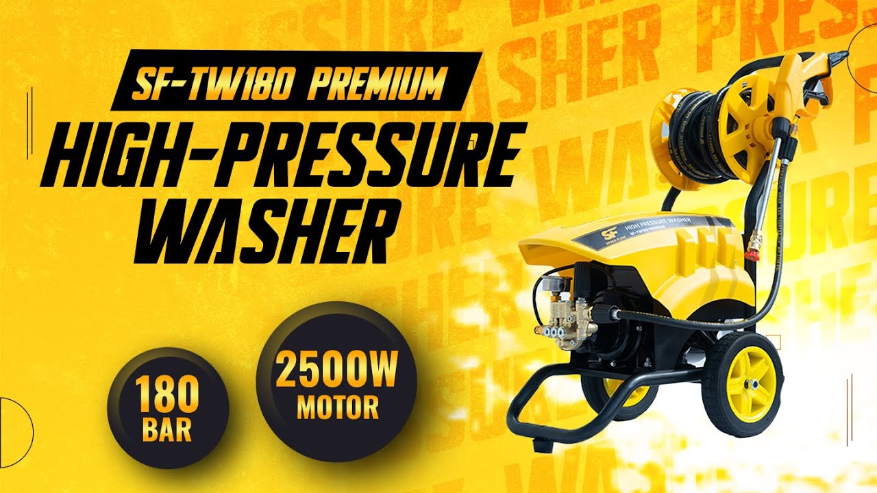 SF-TW180 Premium Speed Flow High-Pressure Washer | 2500W, 180 Bar | The ...