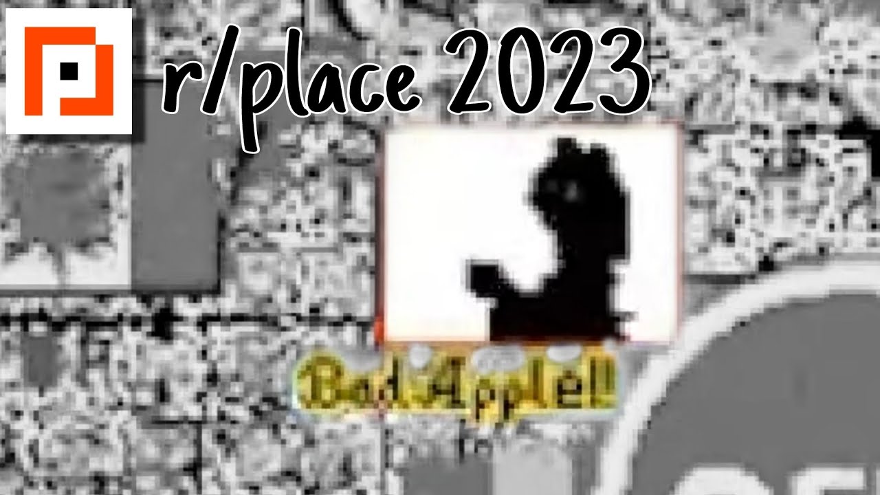 Bad Apple in r/place 2023 (FULL SIDE BY SIDE COMPARISON) - YouTube
