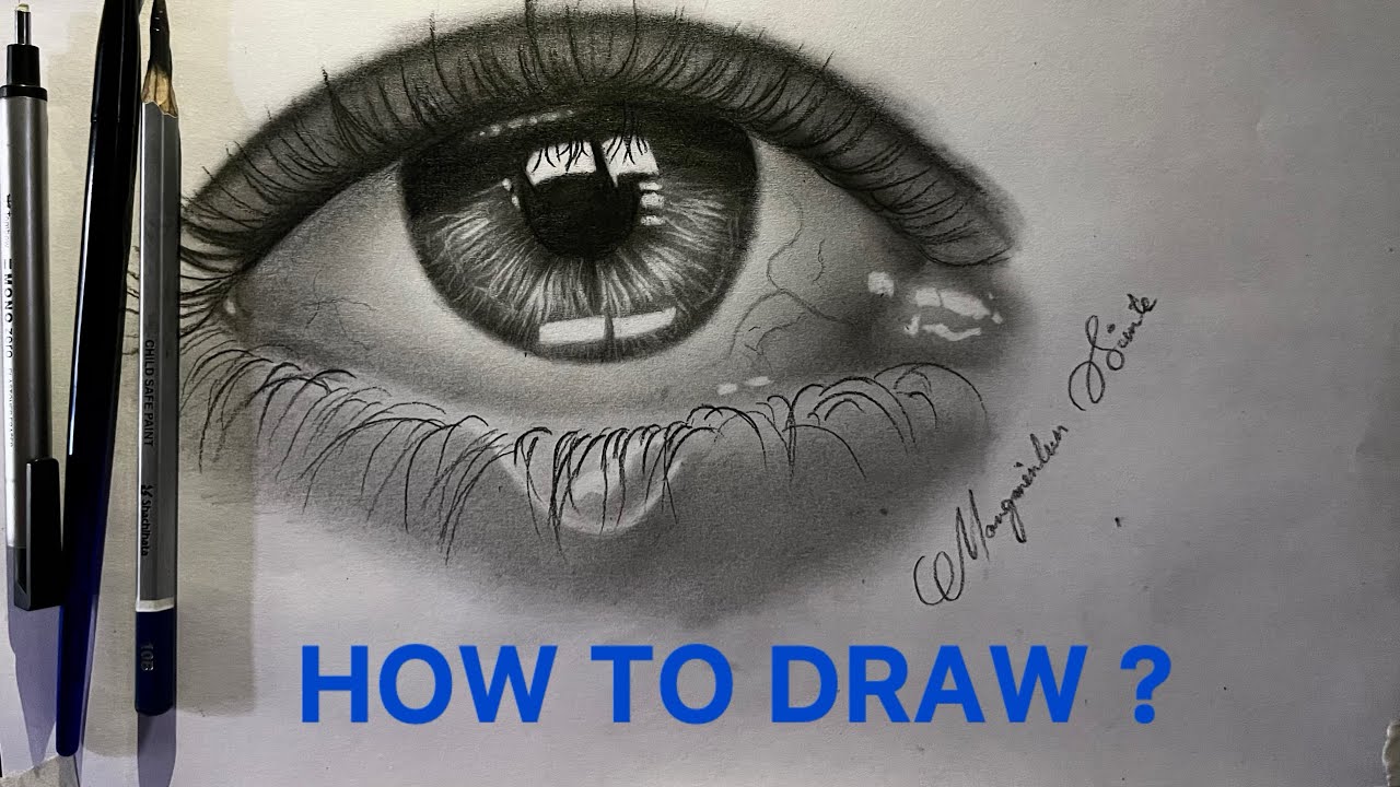 Realistic Eye Drawing Tutorial for Beginners #art #beginnerarttips # ...