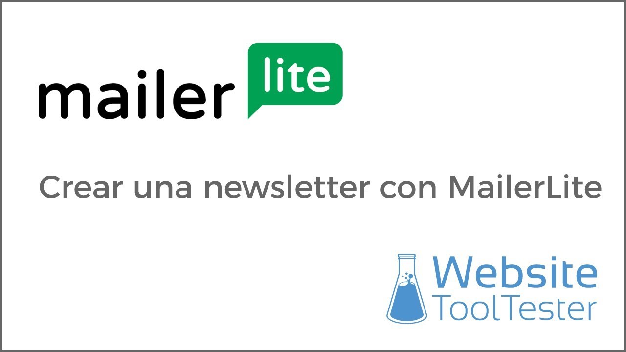 Crear una newsletter con MailerLite - YouTube