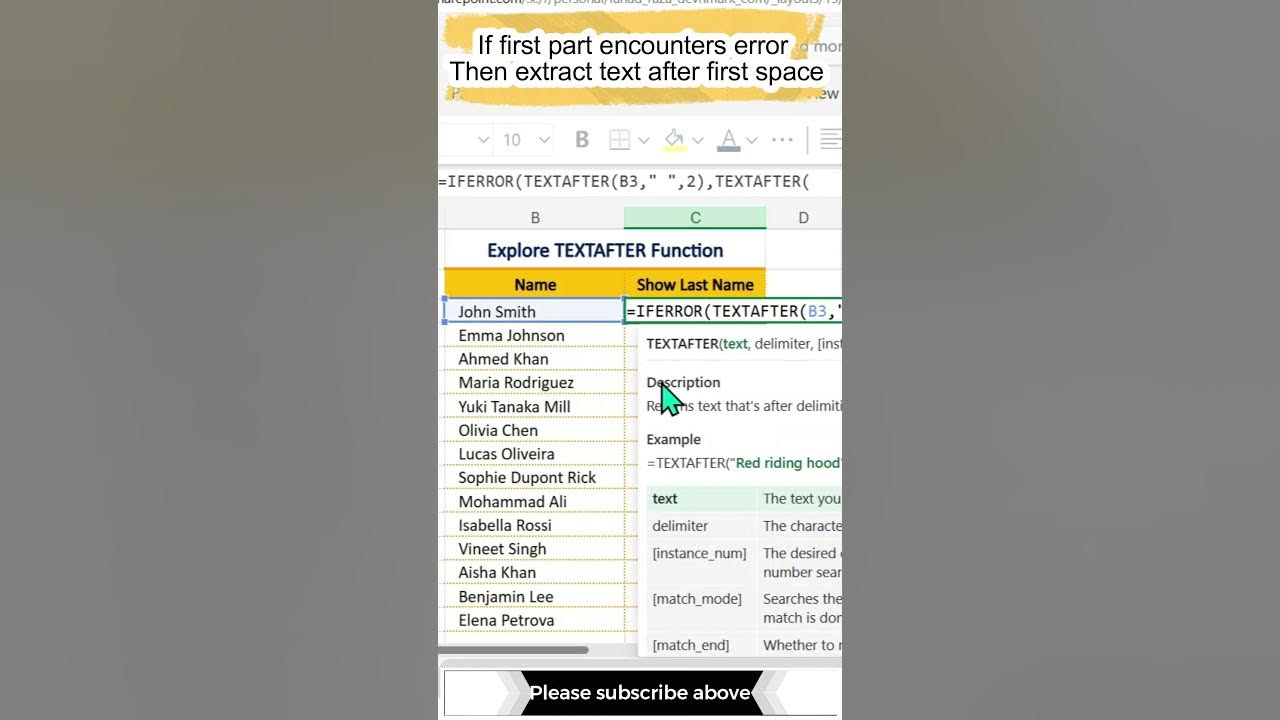 How To Extract Text From A Cell In Excel Exceltips Trending Fyp Excelformula Excelfunction