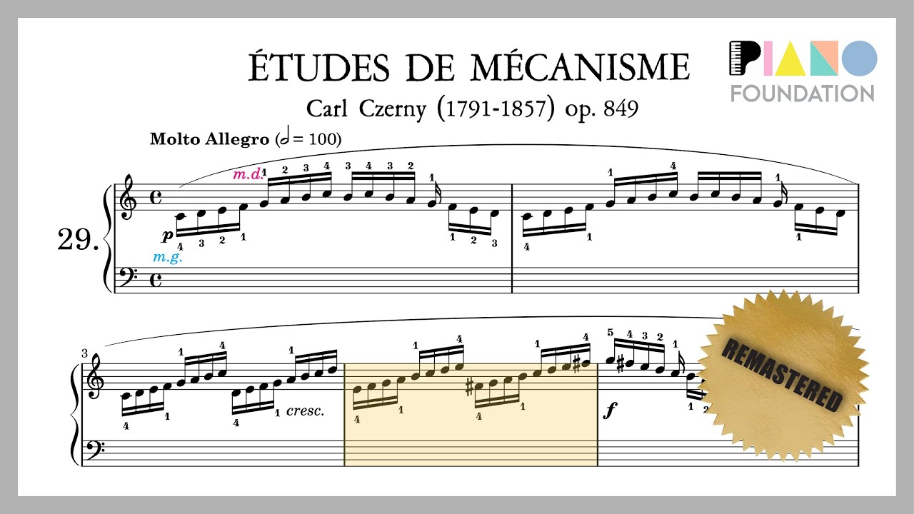 Can You Alternate Both Hands Very Fluidly Czerny Op 849 No 29 At Tempo Remastered Youtube