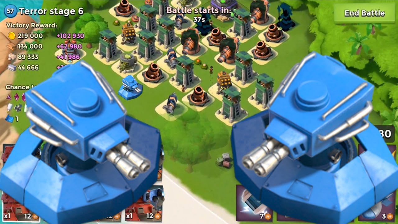 Shock Blaster 3 and Terror - Boom Beach Gameplay - YouTube