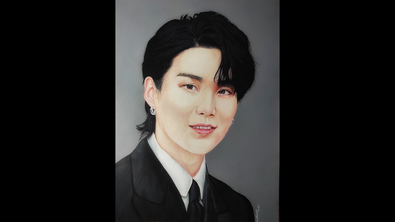 Drawing Min Yoon-Gi (Suga) BTS -JaviRivera ArtWork- - YouTube