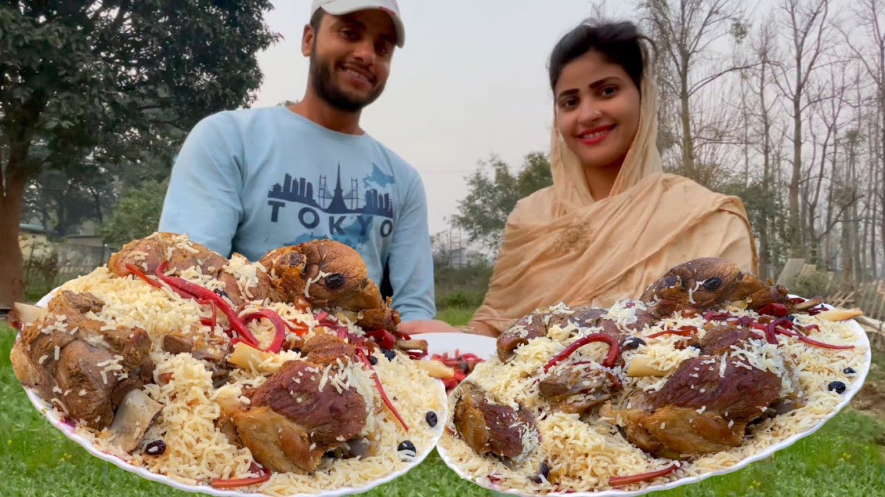 Rice Mutton Pulao !! Cooked an Authentic Afghani Pulao Recipe in the ...