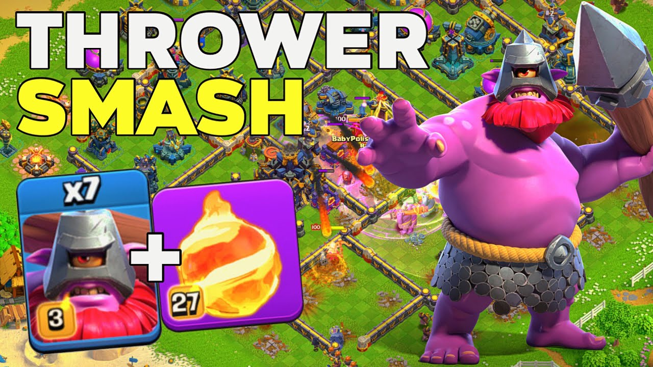 SURPRISE META? TH17 Warden Fireball THROWER SMASH Legend League Attacks ...