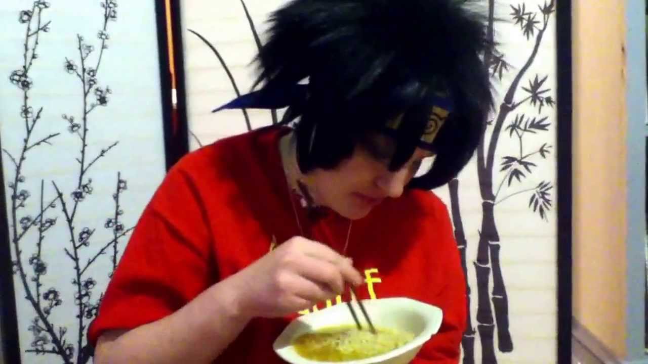 Sasuke eating Naruto's ramen - YouTube