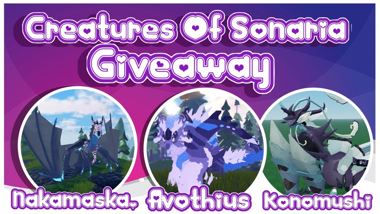 Nakamaska, Avothius and Konomushy Giveaway - Creatures of Sonaria - YouTube