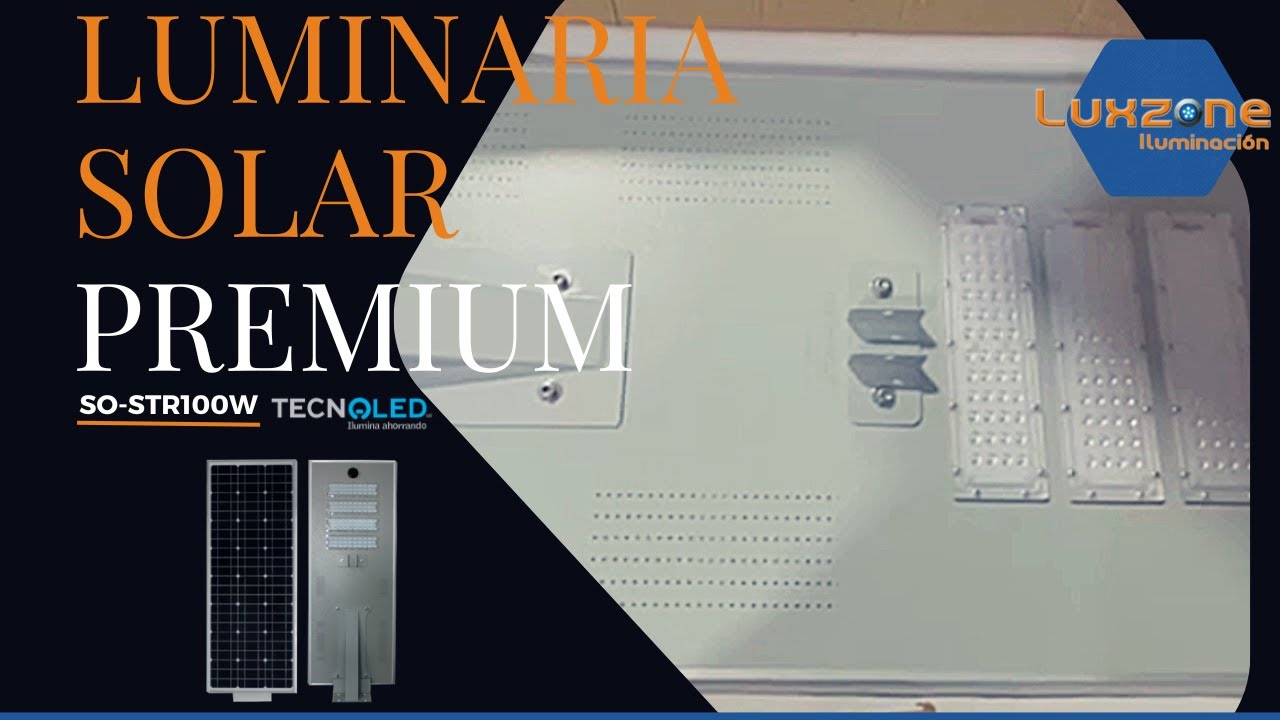 Luminaria Solar ALL-IN-ONE Premium. LuxzoneMX - YouTube