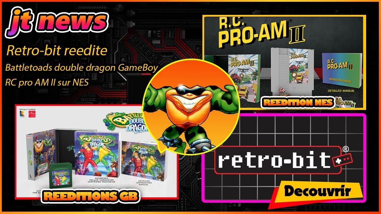 Réédition RC Pro AM II & Battletoads Double Dragon Retro-bit 40 Ans ...