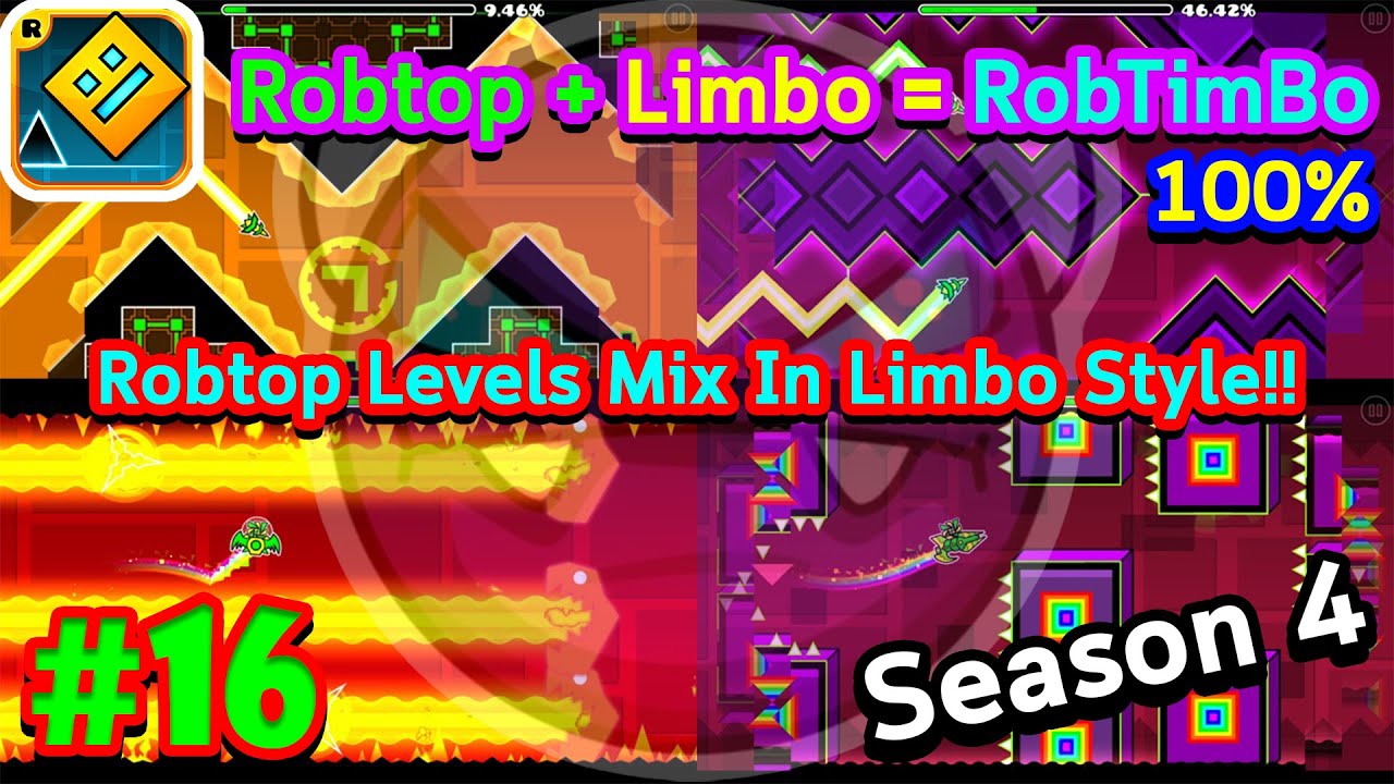 Geometry Dash #16 : RobTimBo 100% By BowlOfJelly [Robtop Levels Mix In ...