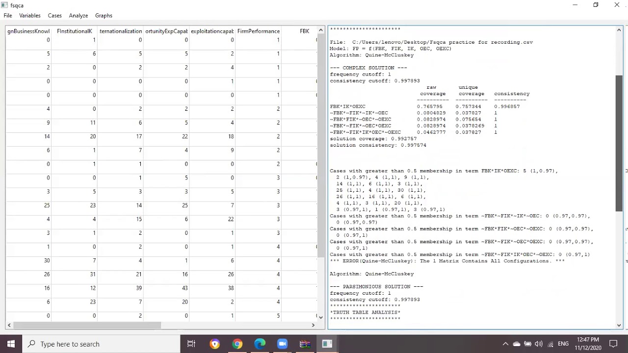 fsQCA Software 3 0 Training PART 1 (Calibration and Truth Table) - YouTube