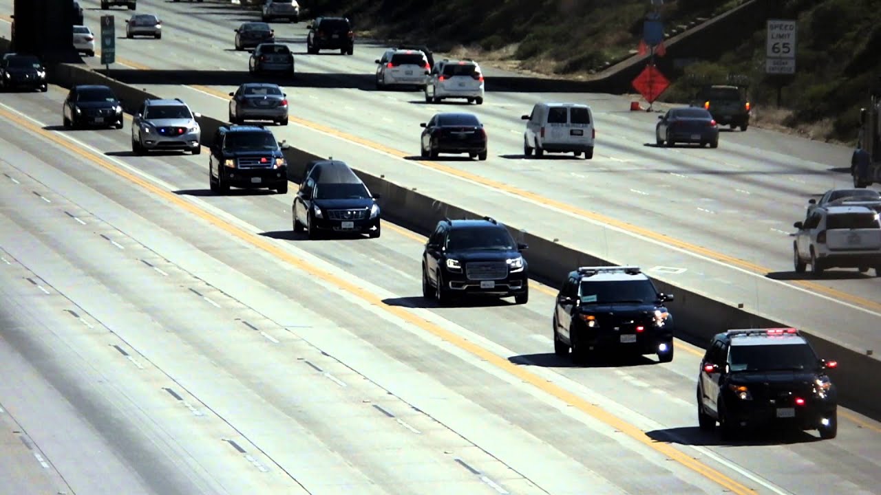 Nancy Reagan Motorcade - YouTube