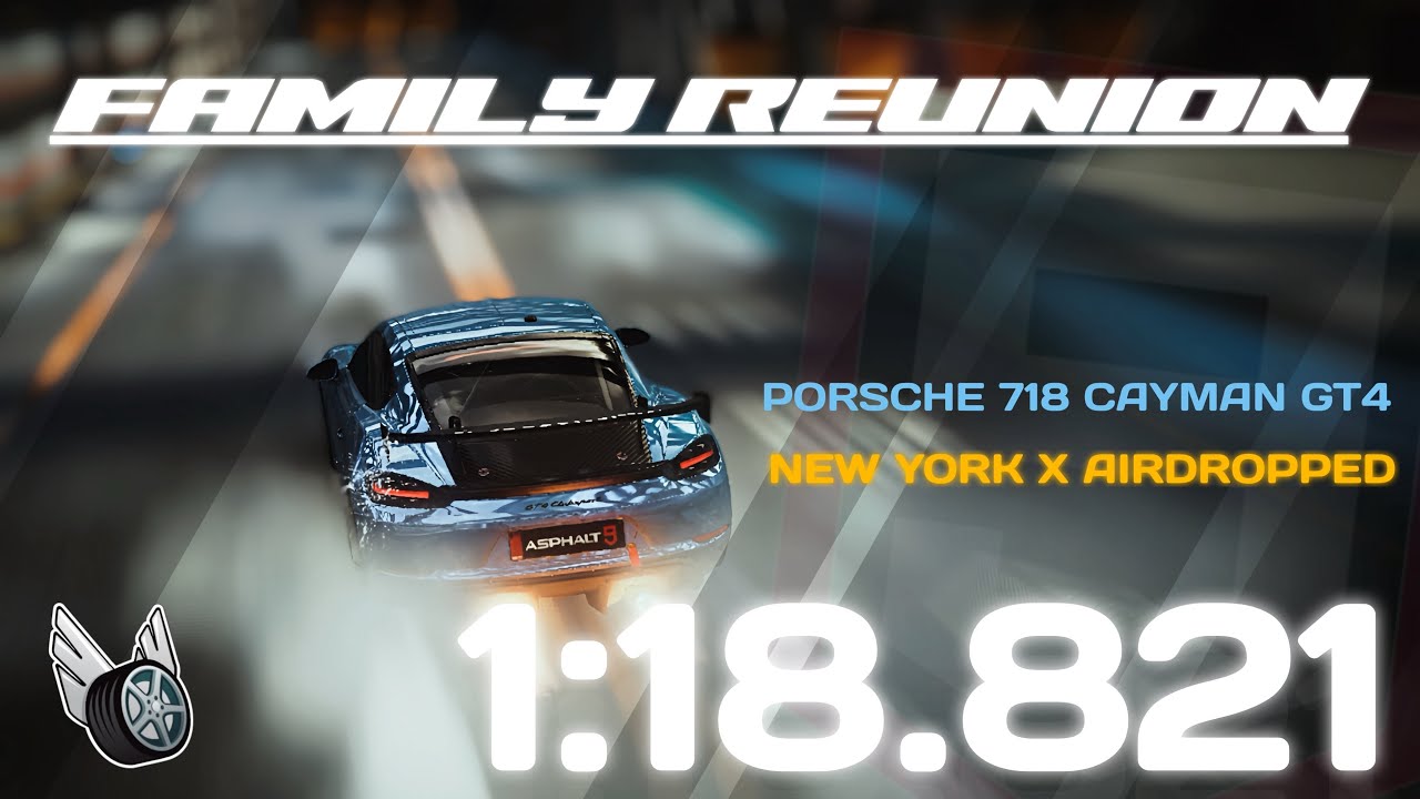 Asphalt 9 | Family Reunion | 1:18:821 | Porsche 718 Cayman Gt4 ...