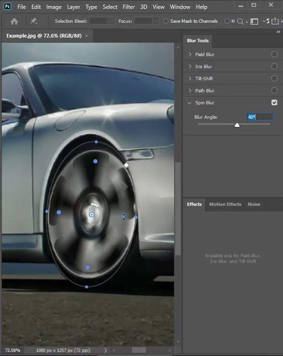 How to Spin the Car Wheels in Photoshop Tutorial - YouTube
