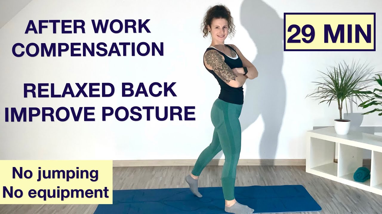 AFTER WORK exercises for a RELAXED BACK // REDUCE BACK PAIN // REDUCE ...