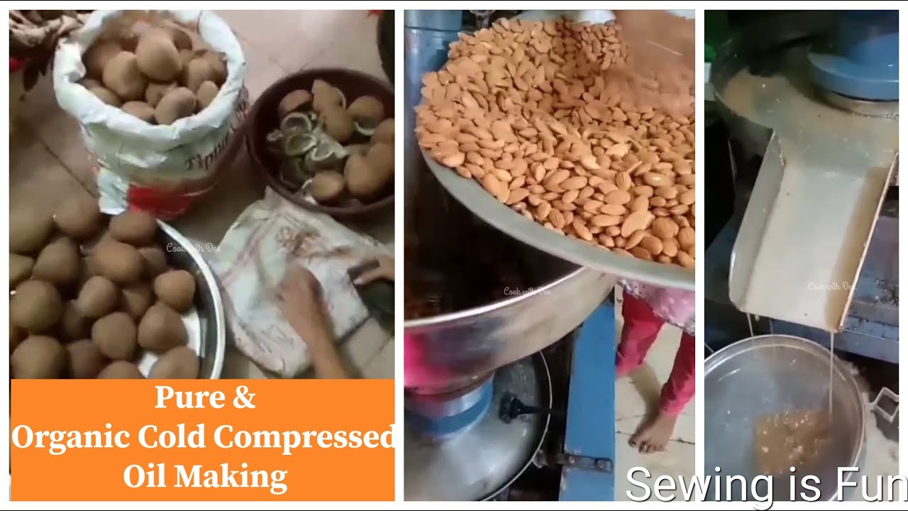 Cold compressed oil making process home setup, coconut oil,almond oil ...