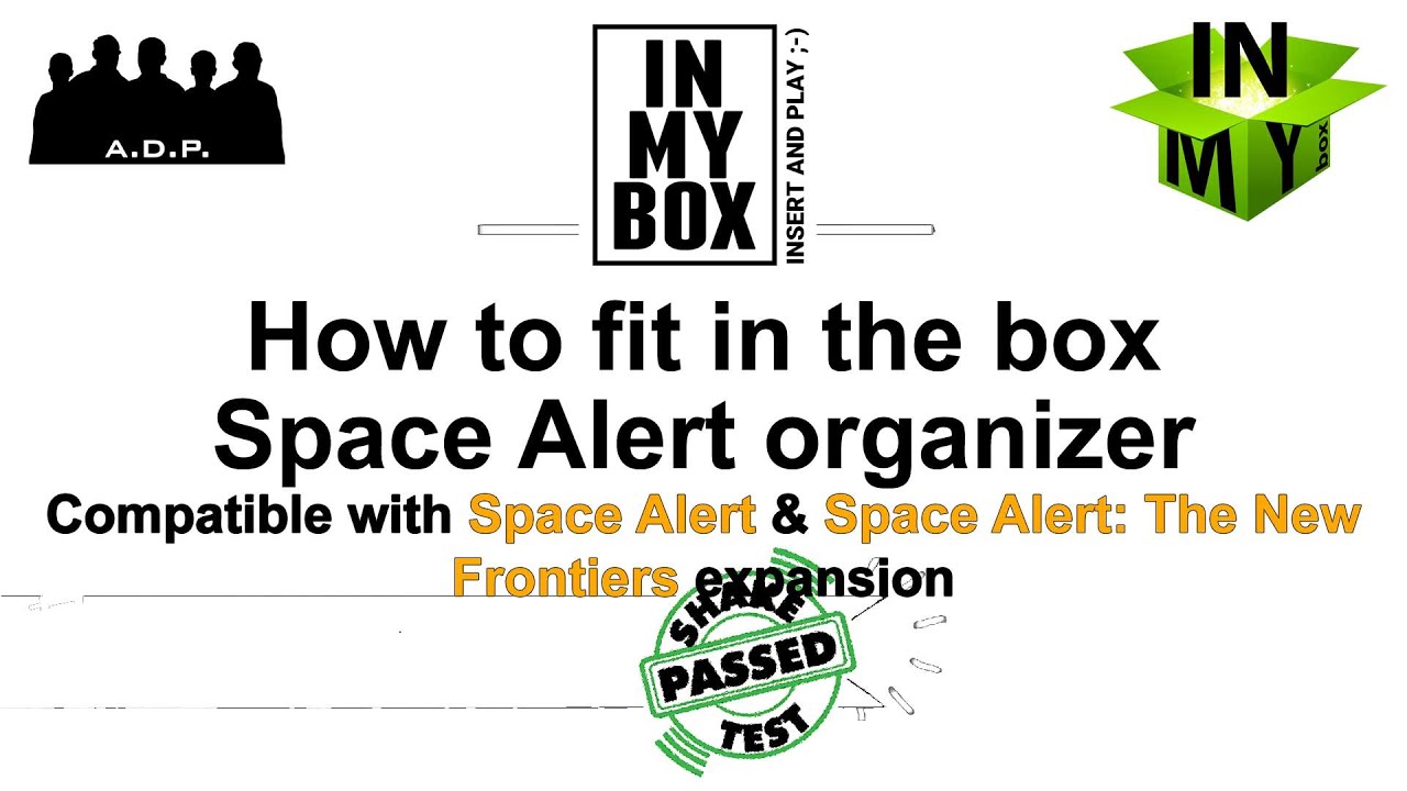Space Alert organizer for board game Space Alert & The New Frontier ...