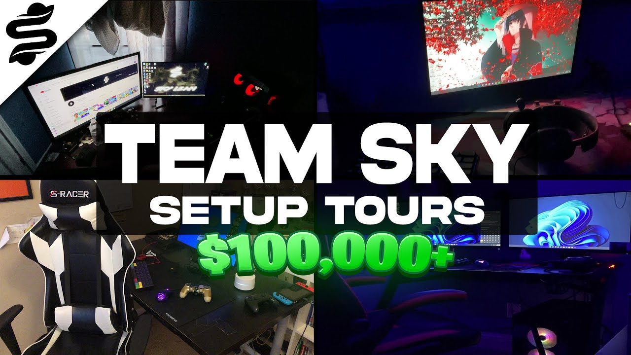 Team Sky Gaming Setup Tours! ($100,000+) - YouTube