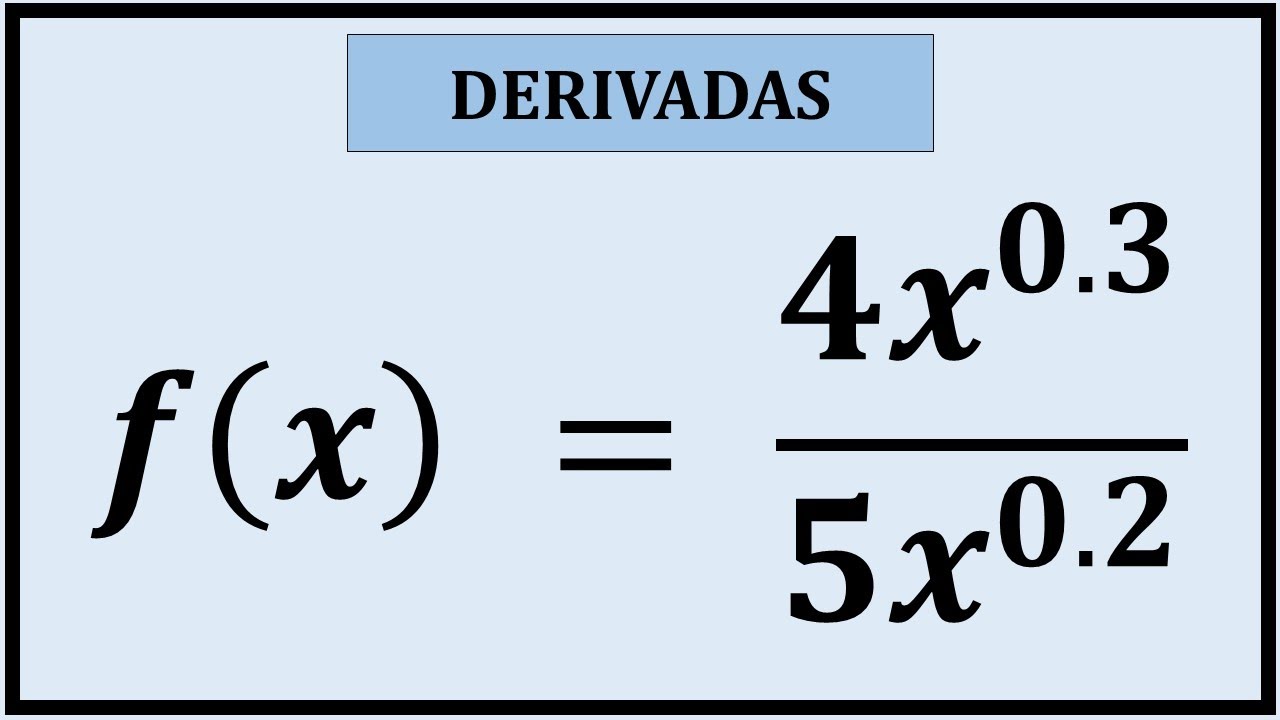 Derivadas, Ejercicio # 1 Ley de Potencias Derivadas Resueltas nivel ...