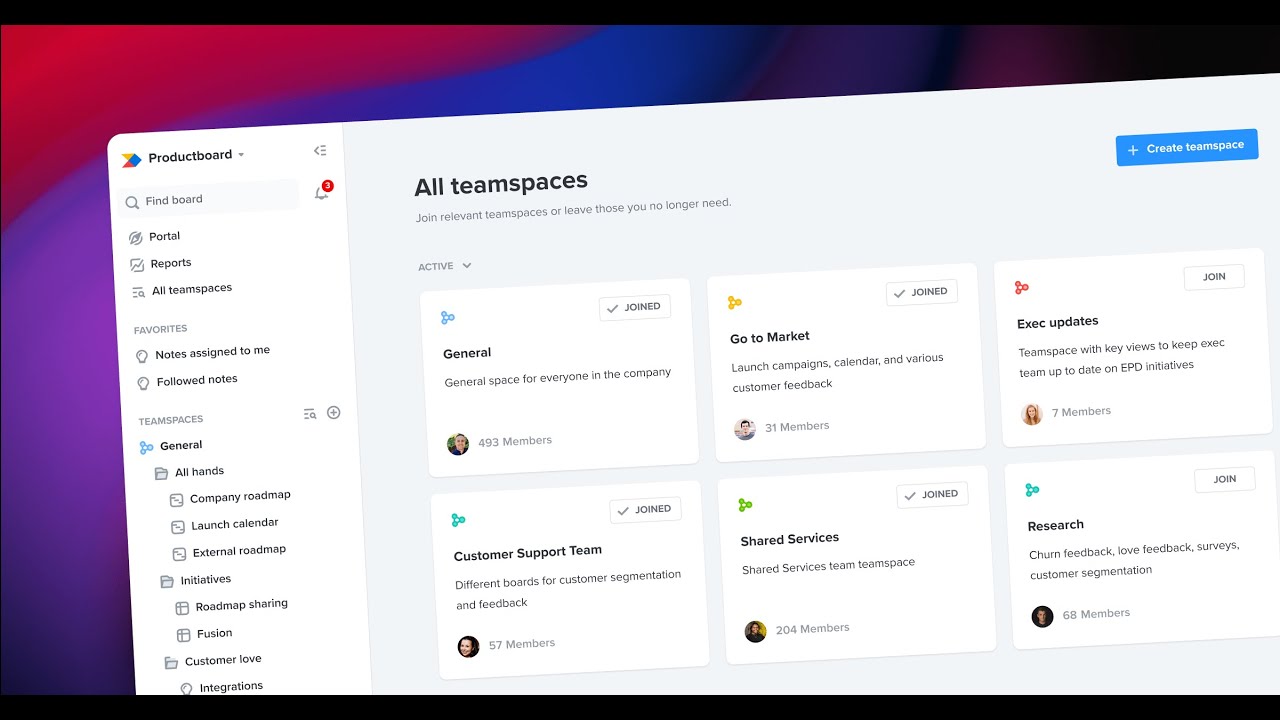 Collaborate better with teamspaces | Productboard - YouTube