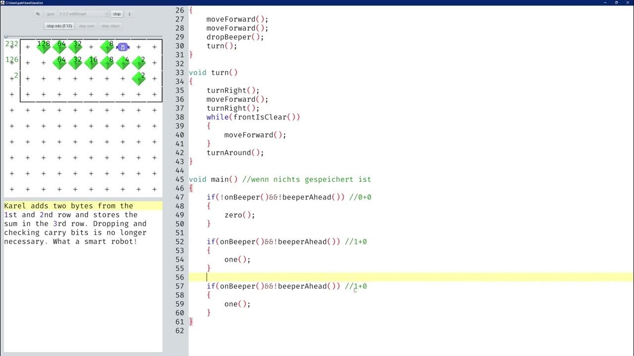 Level 3.3.2 - addSmart | Karel Programmierung - YouTube