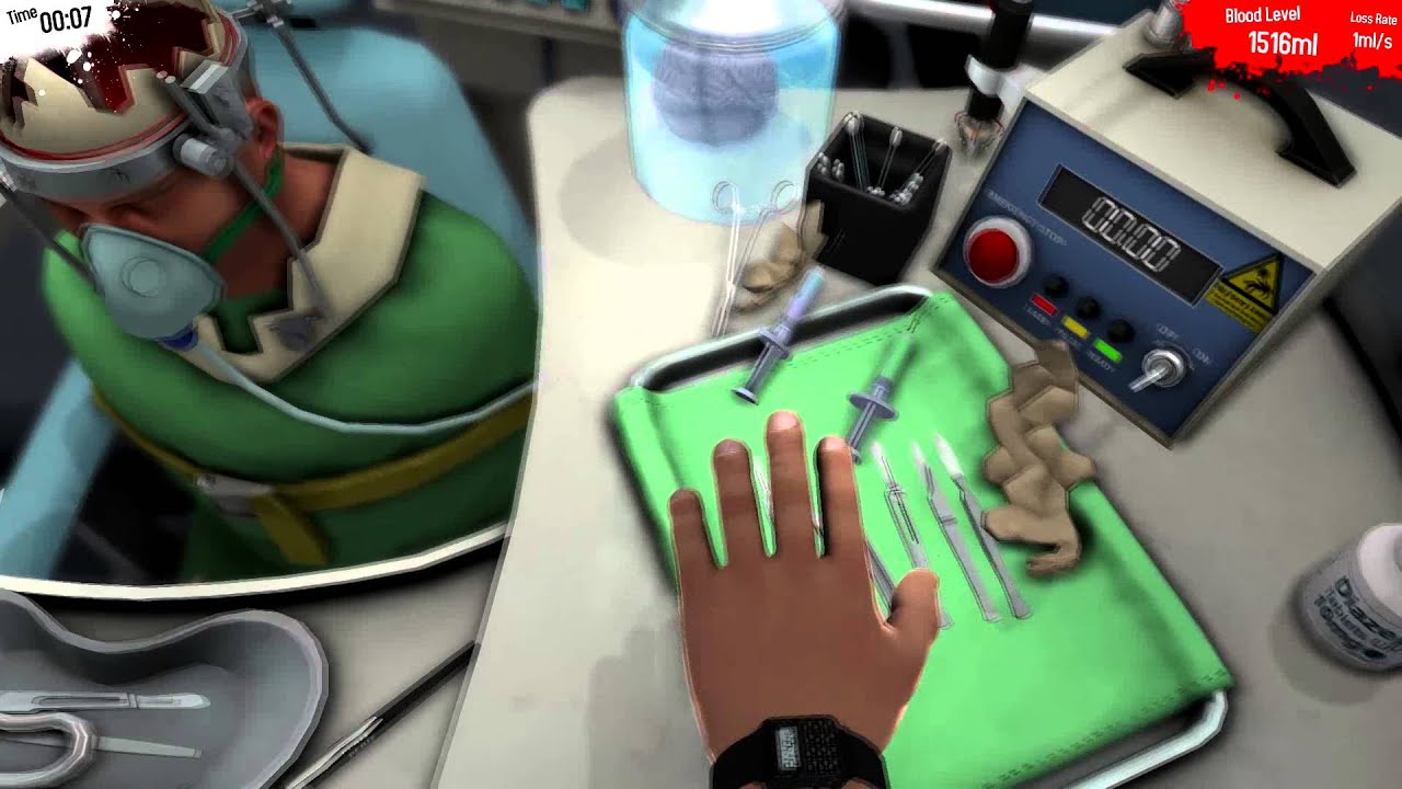 Surgeon Simulator 2013 | 17 Second Brain Surgery - YouTube