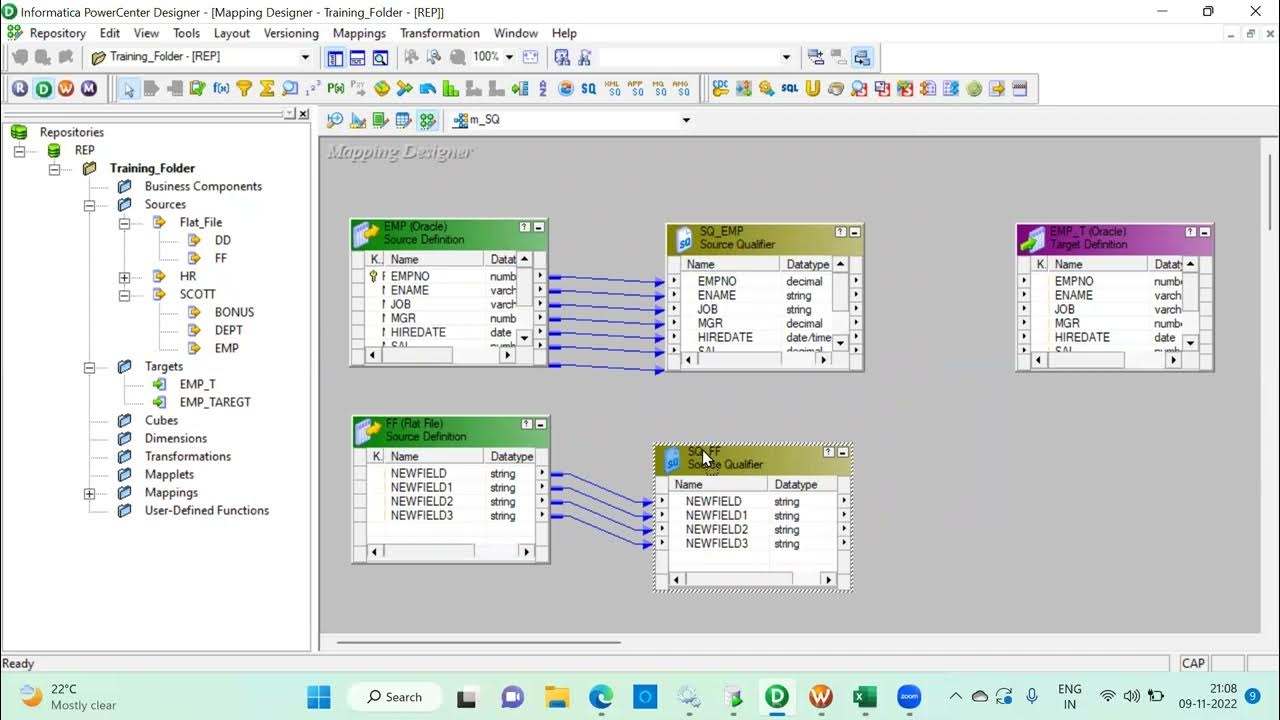 Informatica 10.2 Source Qualifier (SQ) Transformation Session1 - YouTube