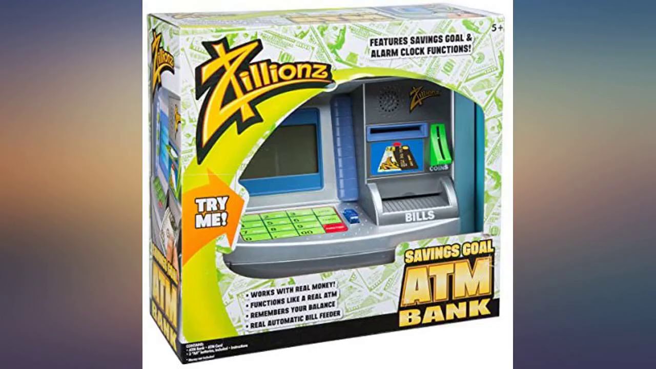 Zillionz Savings Goal ATM Bank review - YouTube