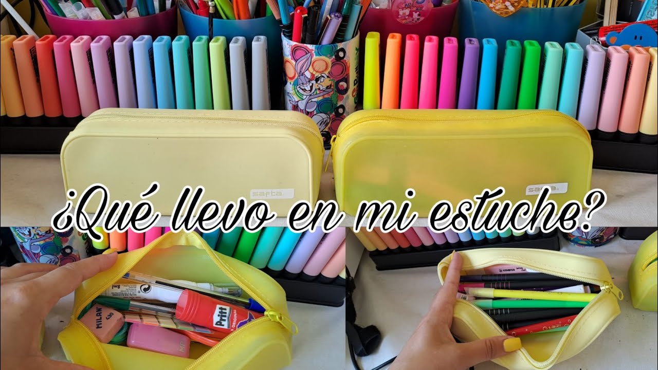 ¿Qué llevo a clase en mi estuche? Universidad - YouTube