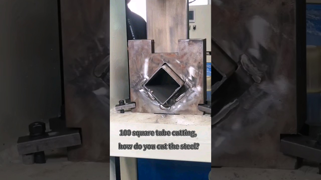 100 square tube cutting, how do you cut the steel? #machine #equipment ...