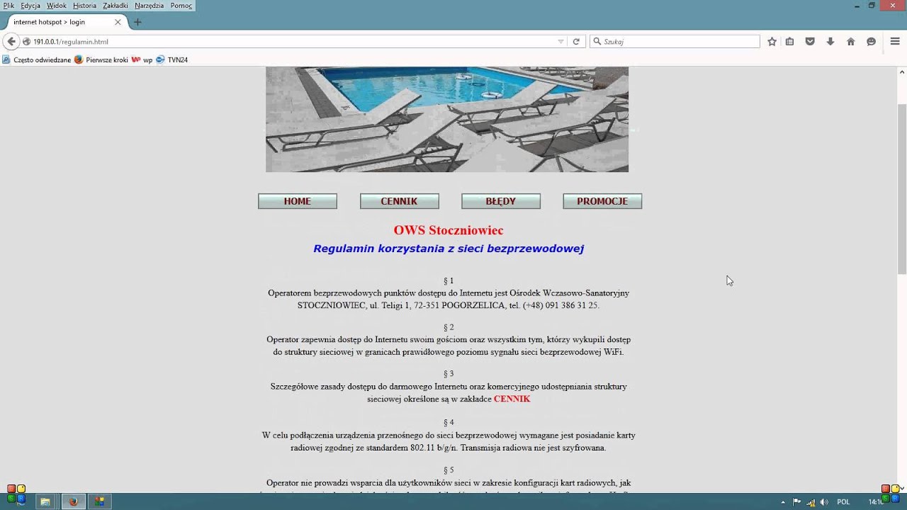 Hotspot logowanie do systemu - YouTube