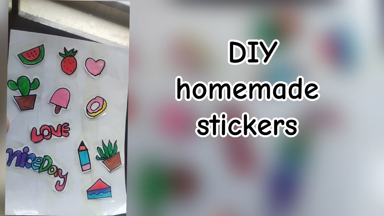 how to make stickers/ homemade sticker/ DIY stickers - YouTube
