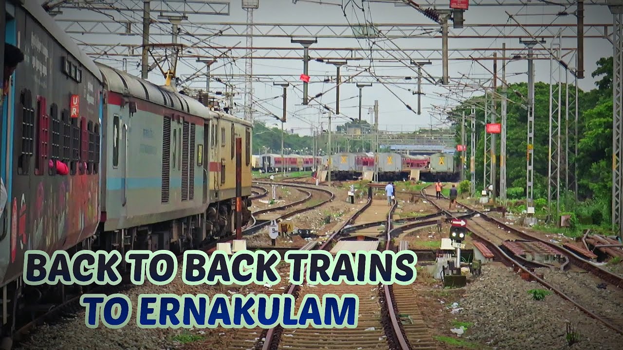 Venad Express clear off Bottleneck Ernakulam Junction and LHB Paradise ...