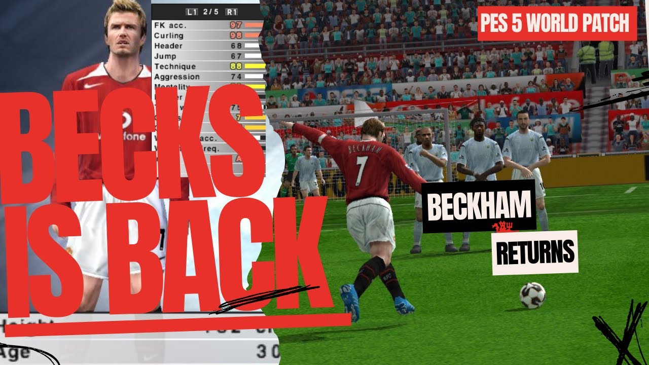 Winning Eleven | PES | Beckham Returns...? Master League Gameplay Man ...