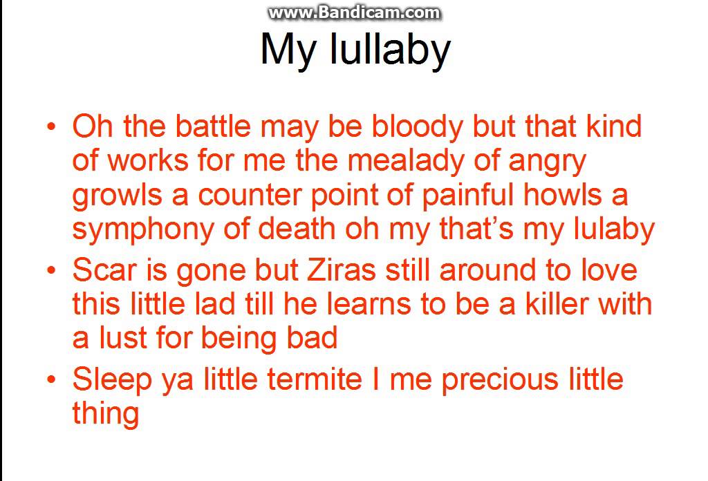 My Lullaby Lion King 2 (lyrics) - YouTube