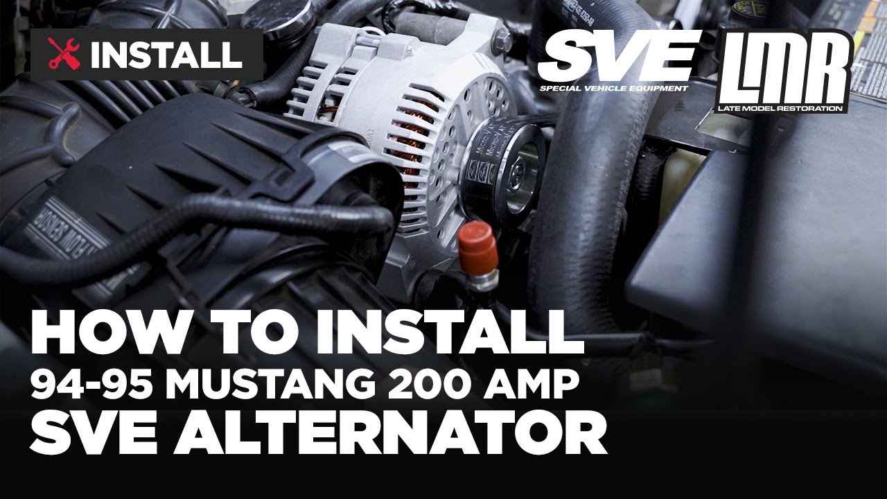 How To Install SN95 Mustang 200 Amp Alternator (94-95) - YouTube