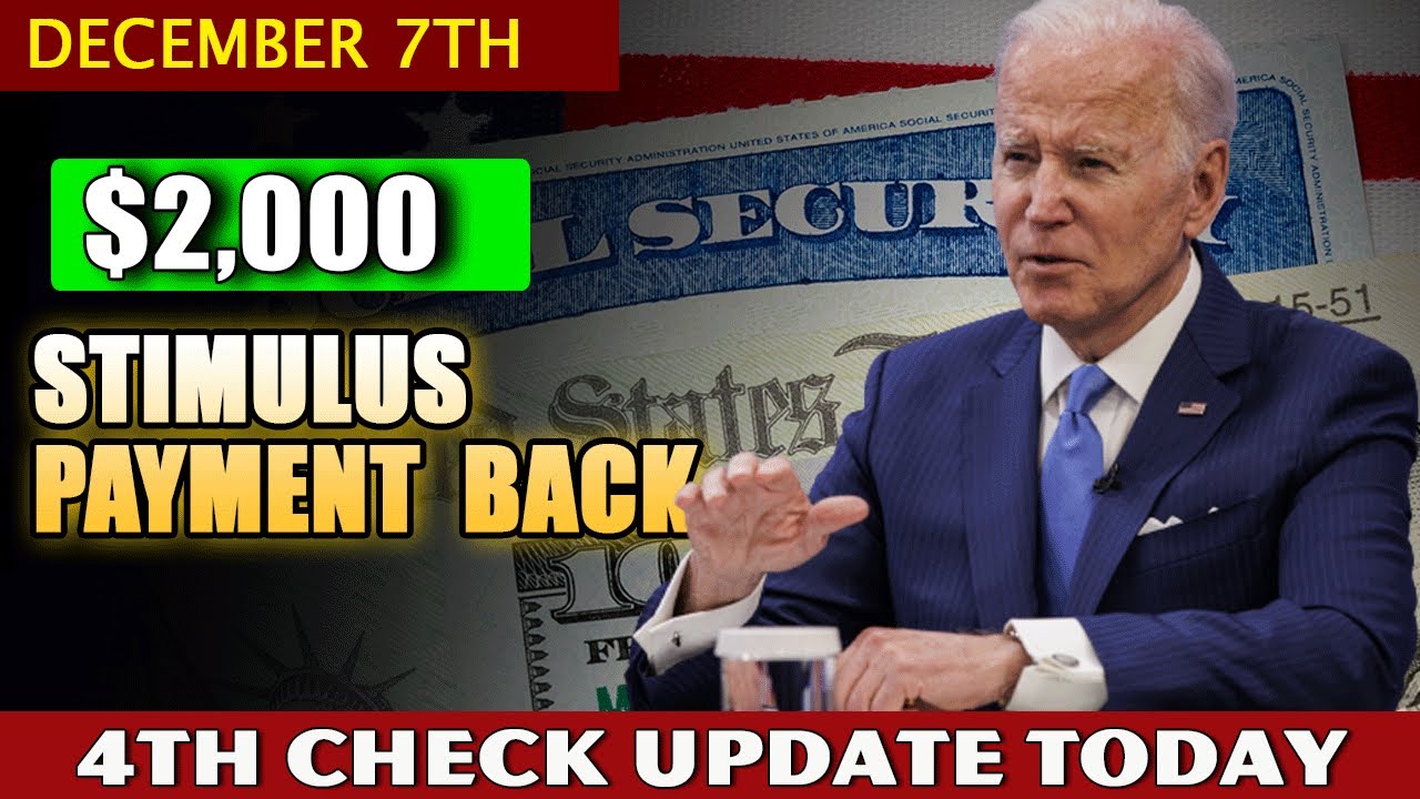 $2,000 STIMULUS PAYMENTS BACK - Stimulus Check Update Today - YouTube